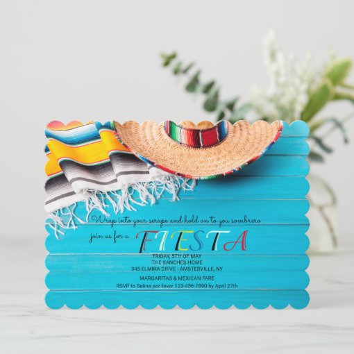 Serape and Sombrero Invitation | Zazzle