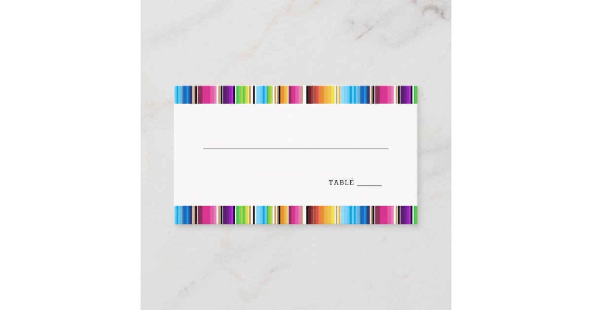 Serape Spring Place Card | Zazzle