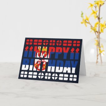 Serbia Flag Birthday Card | Zazzle