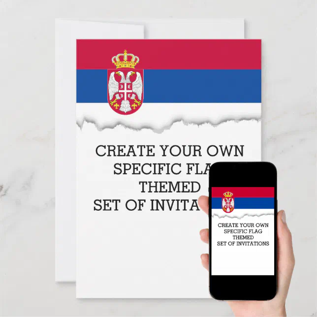 Serbia Flag Invitation | Zazzle