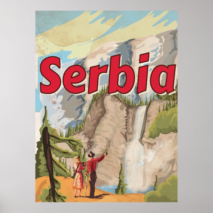 Serbia vintage Travel Poster | Zazzle