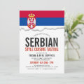 Serbian Cuisine | Party Flag White Invite | Zazzle