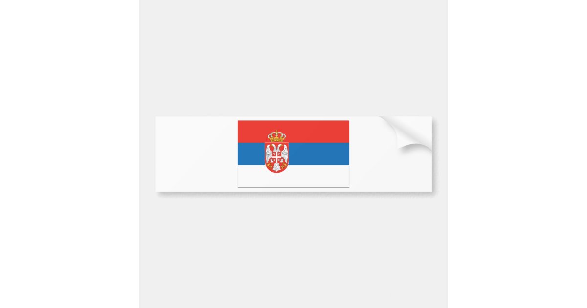 Serbian Flag Bumper Sticker | Zazzle
