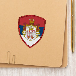 Serbian Flag & Coat of Arms, Flag of Serbia Patch | Zazzle