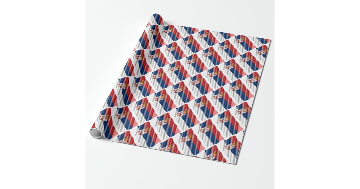 Serbian flag wrapping paper | Zazzle