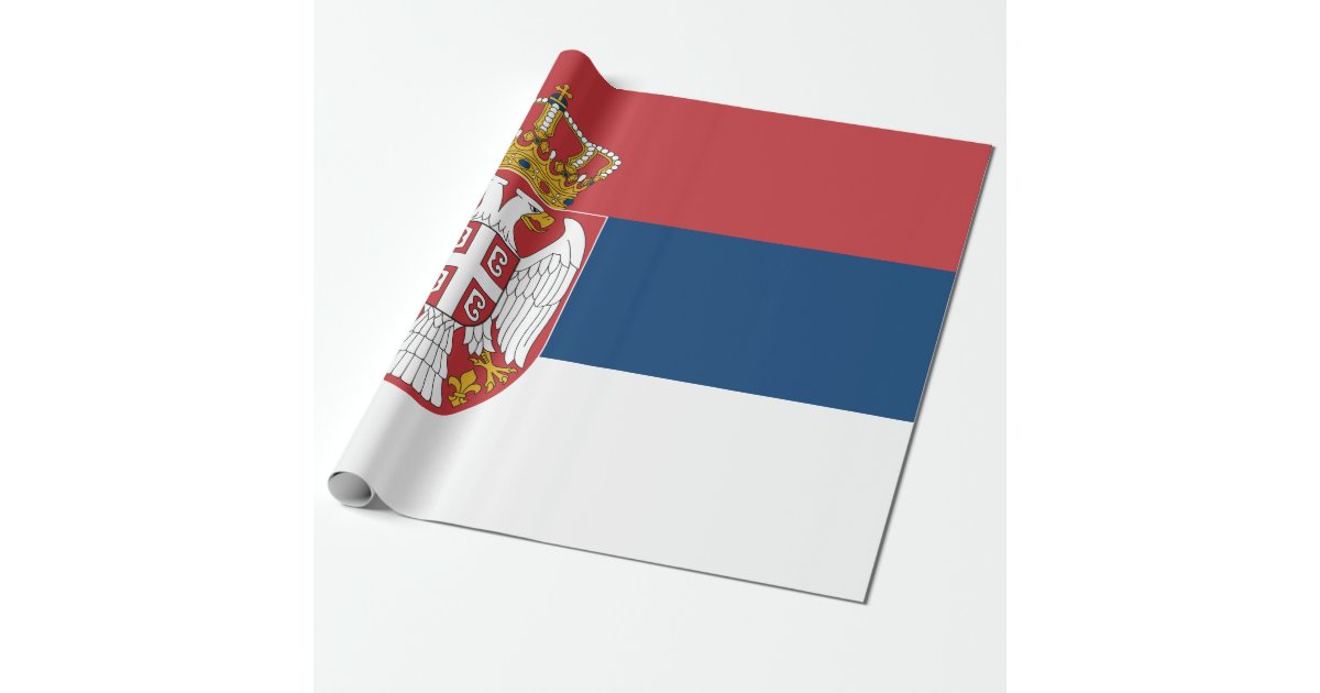 Serbian Flag Wrapping Paper | Zazzle