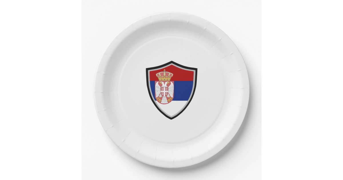 Serbian shield flag paper plate | Zazzle