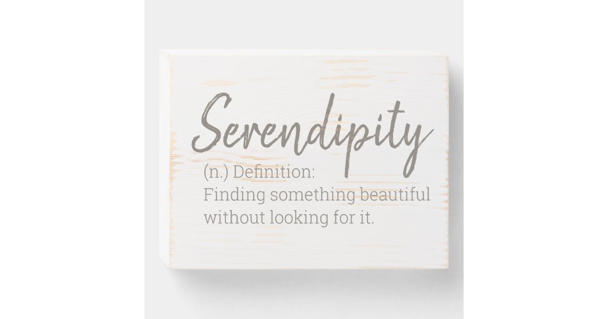 Serendipity Wooden Box Sign | Zazzle
