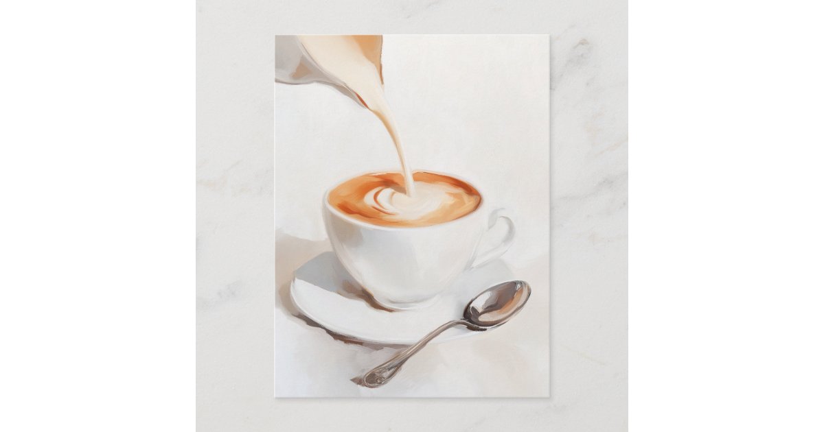 Serene Coffee Moment Postcard | Zazzle