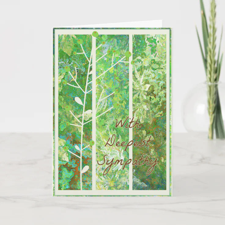 Serene Nature Art Sympathy Card | Zazzle