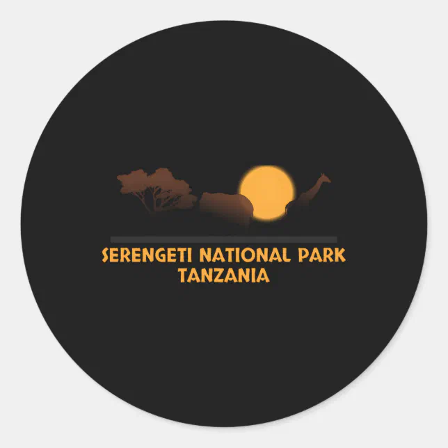 Serengeti National Park Tanzania Classic Round Sticker | Zazzle
