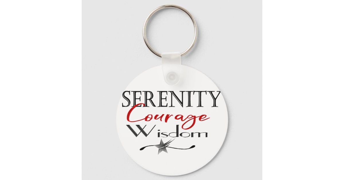 Serenity Courage Wisdom Keychain | Zazzle