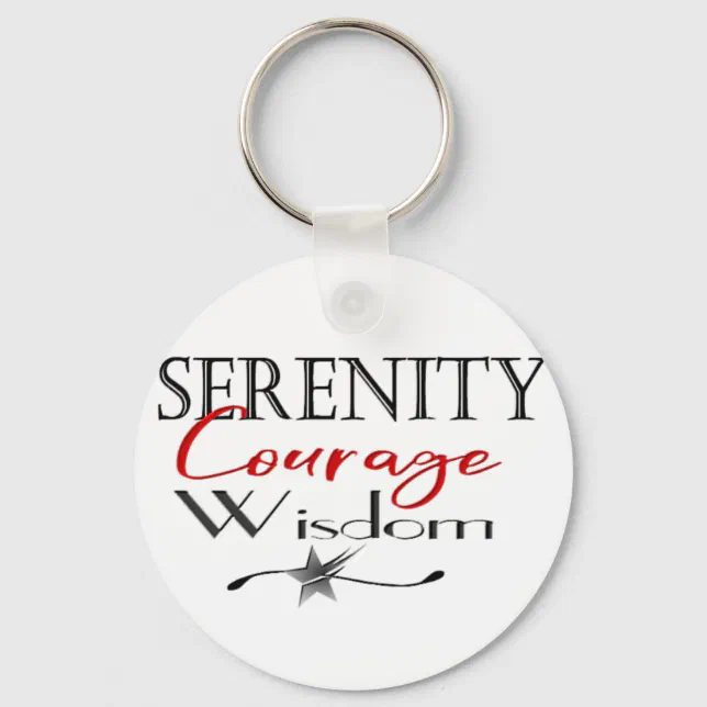 Serenity Courage Wisdom Keychain | Zazzle