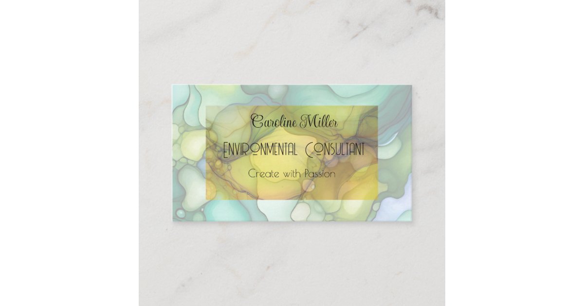 Serenity in Green Environmental Consultant Business Card | Zazzle