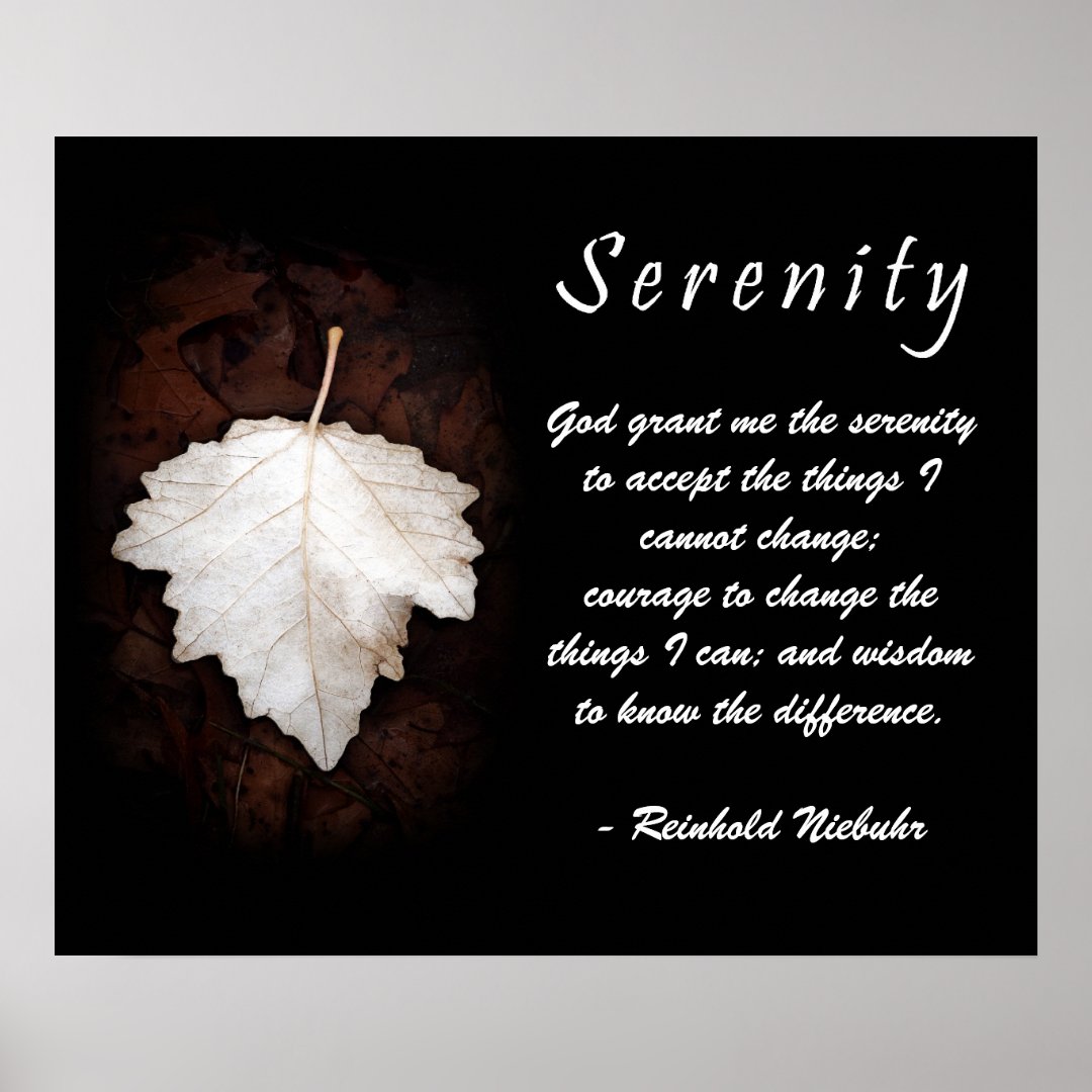 Serenity Inspirational Poster | Zazzle