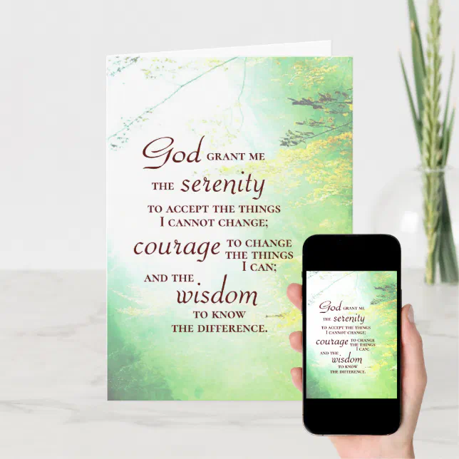 Serenity Prayer, Forest Card | Zazzle