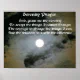 Serenity Prayer Full Moon Inspirational Poster | Zazzle