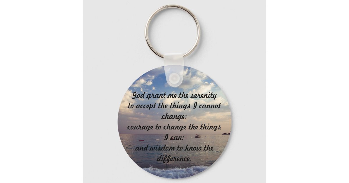Serenity Prayer Keychain | Zazzle