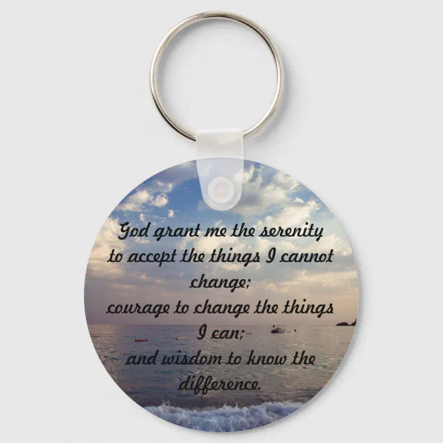 Serenity Prayer Keychain | Zazzle