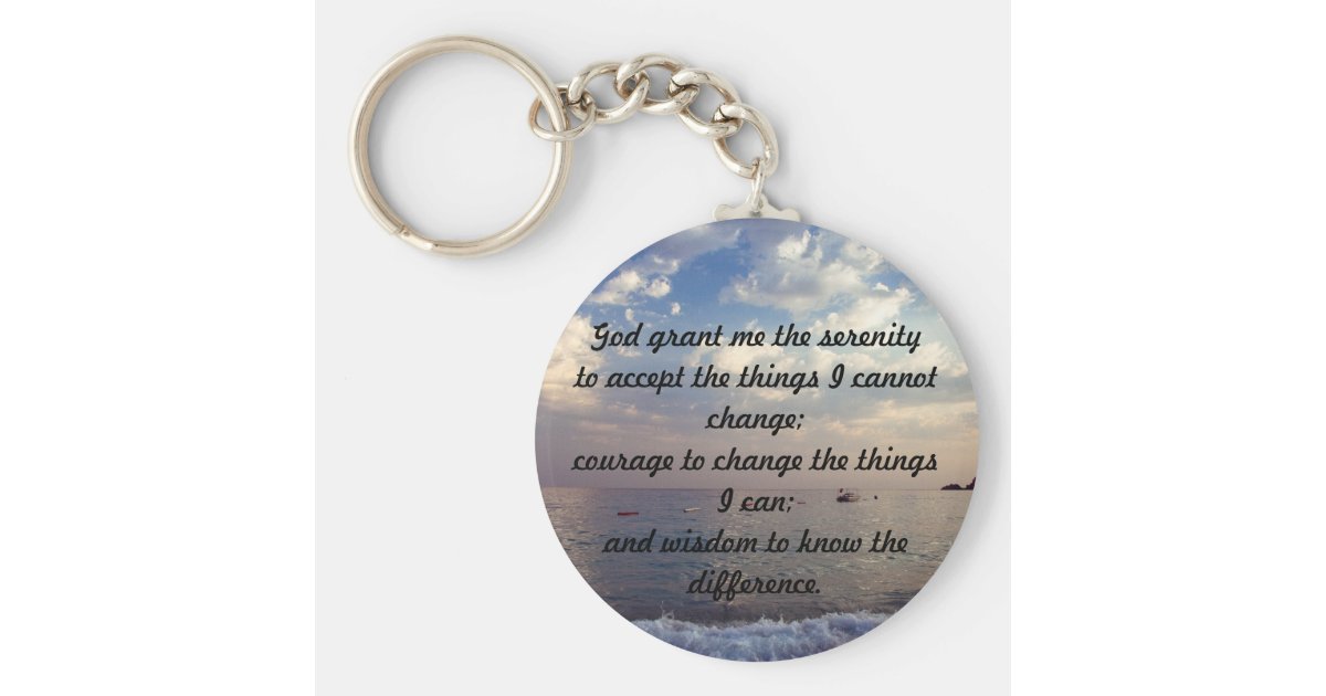 Serenity Prayer Keychain | Zazzle.com