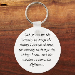 Serenity Prayer Keychain, simple & clean. Keychain | Zazzle