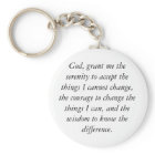 Serenity Prayer Keychain, simple & clean. Keychain | Zazzle
