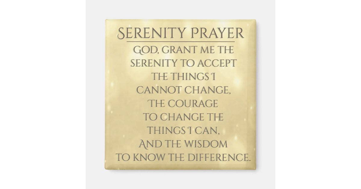 Serenity Prayer Magnet Zazzle