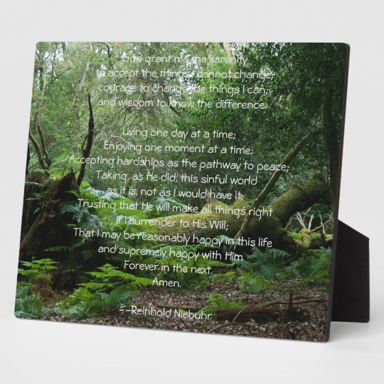 Serenity Prayer Nature Plaque | Zazzle.com