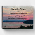 Serenity Prayer Pink Seascape Sunset Wooden Box Sign | Zazzle