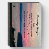 Serenity Prayer Pink Seascape Sunset Wooden Box Sign | Zazzle