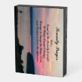 Serenity Prayer Pink Seascape Sunset Wooden Box Sign | Zazzle