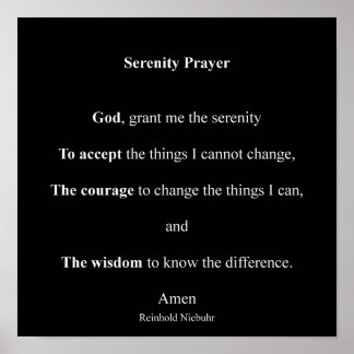 Serenity Prayer Posters | Zazzle