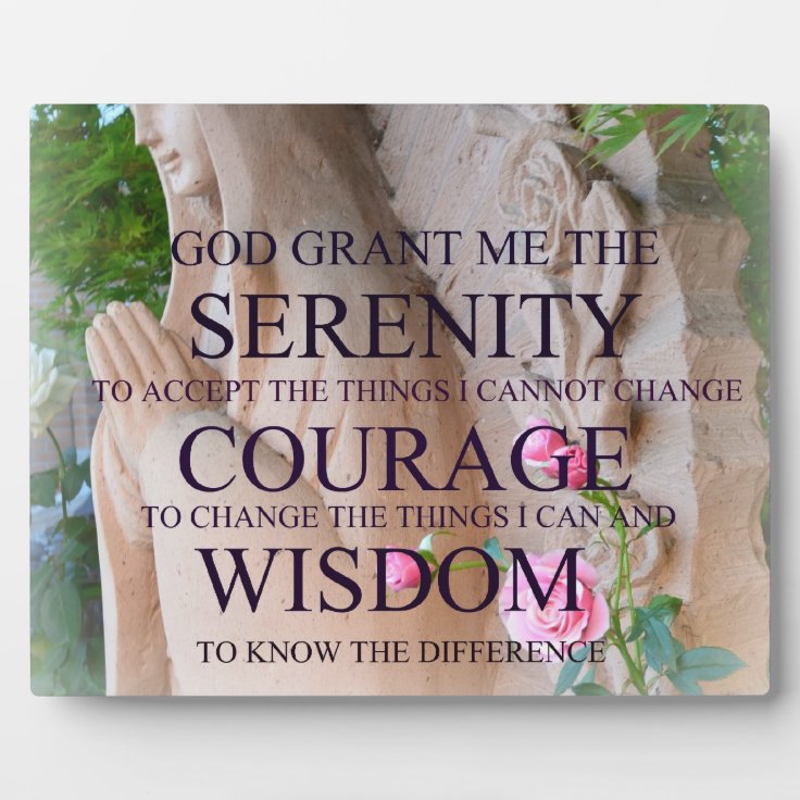 Serenity Prayer Roses Photo Plaque | Zazzle
