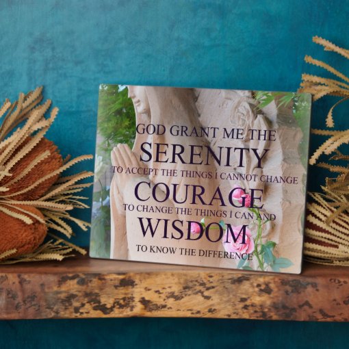 Serenity Prayer Roses Photo Plaque | Zazzle
