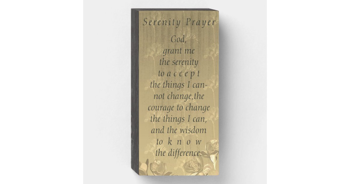 Serenity Prayer Wooden Box Sign | Zazzle