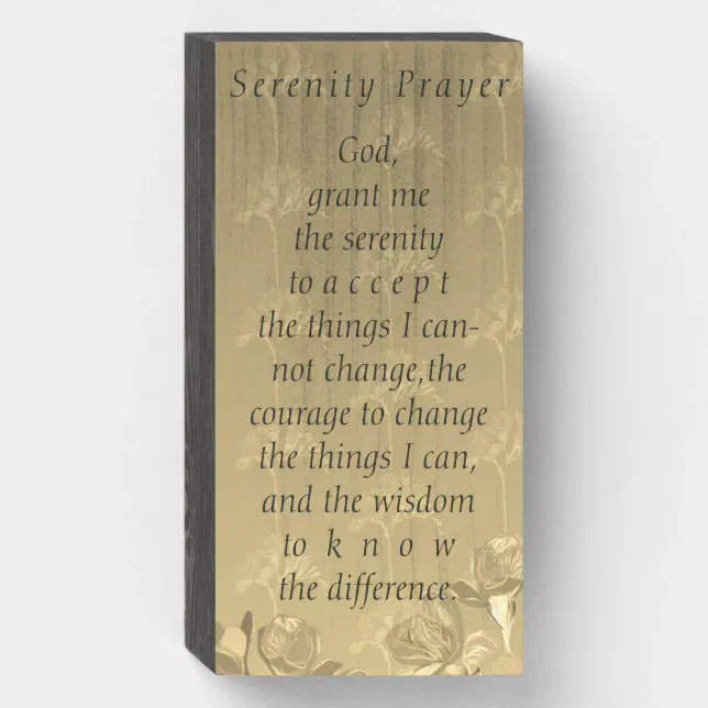 Serenity Prayer Wooden Box Sign | Zazzle