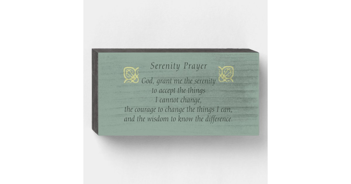 Serenity Prayer Wooden Box Sign | Zazzle