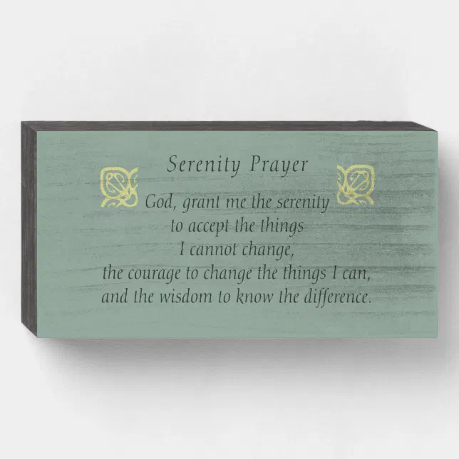 Serenity Prayer Wooden Box Sign | Zazzle