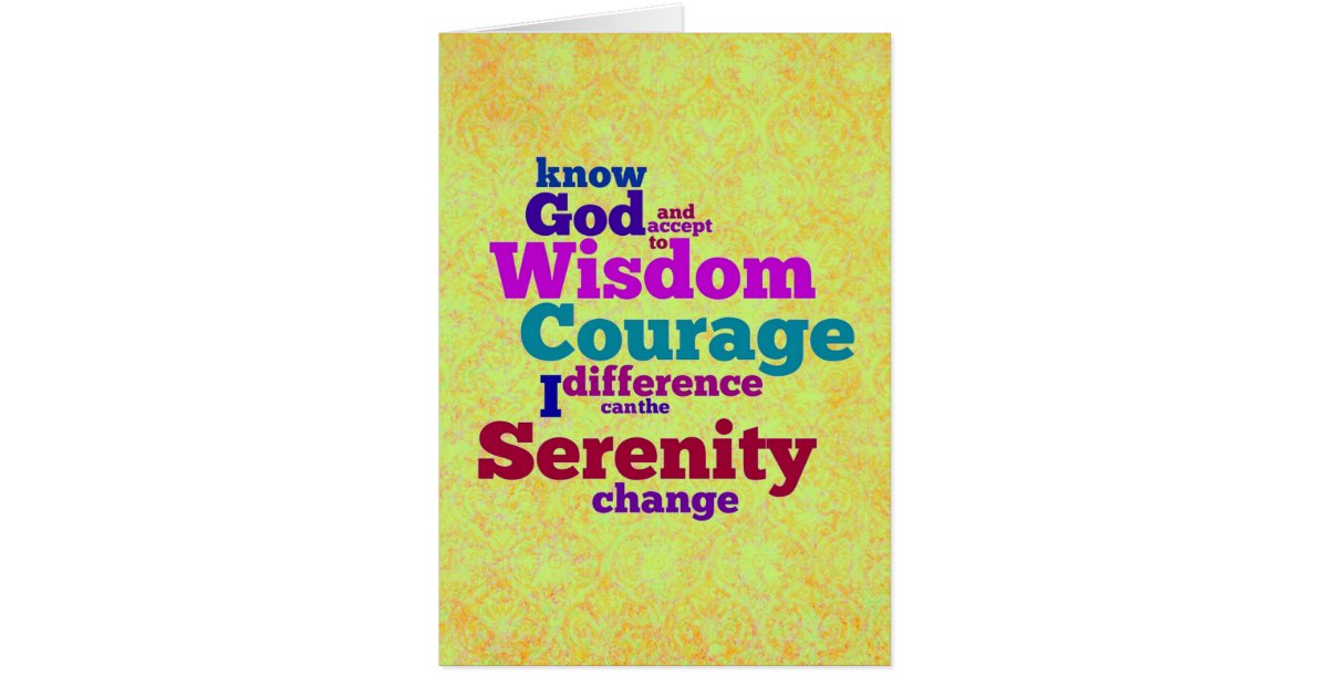 Serenity Prayer wordle card | Zazzle