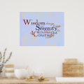 Serenity Prayer Wordle on abstract Poster | Zazzle