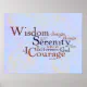 Serenity Prayer Wordle on abstract Poster | Zazzle