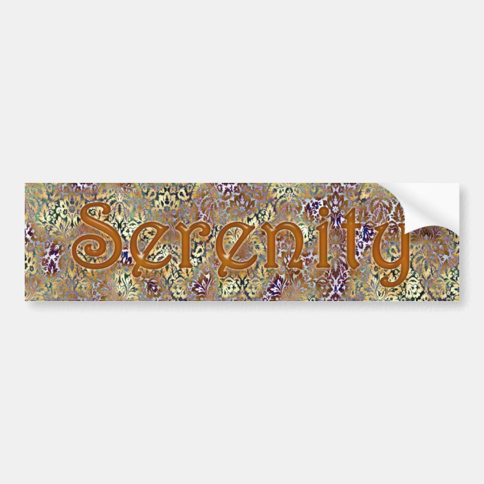 SERENITY Sobriety Recovery Bumper Sticker | Zazzle.com