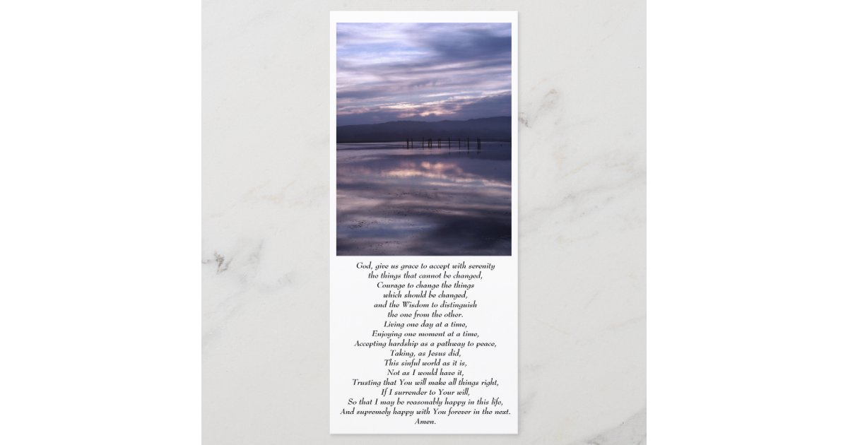 Serenity Sunset Rack Card | Zazzle.com