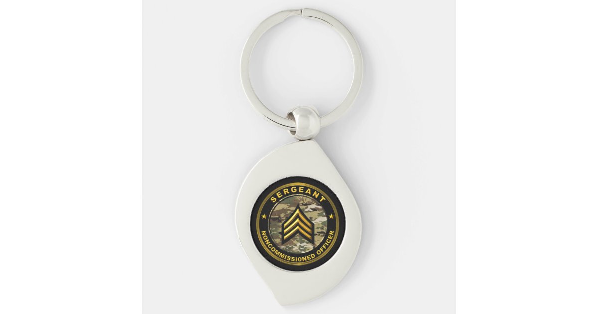 Sergeant Army Noncommissioned Officer Keychain | Zazzle