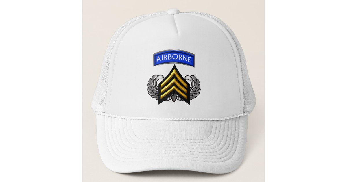 Sergeant SGT Airborne Trucker Hat | Zazzle