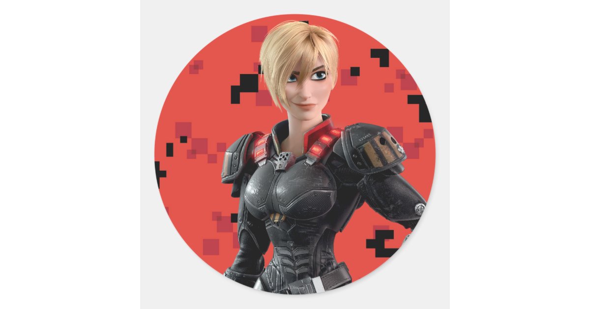 Sergeant Tammy Calhoun with Hand on Hip Classic Round Sticker | Zazzle