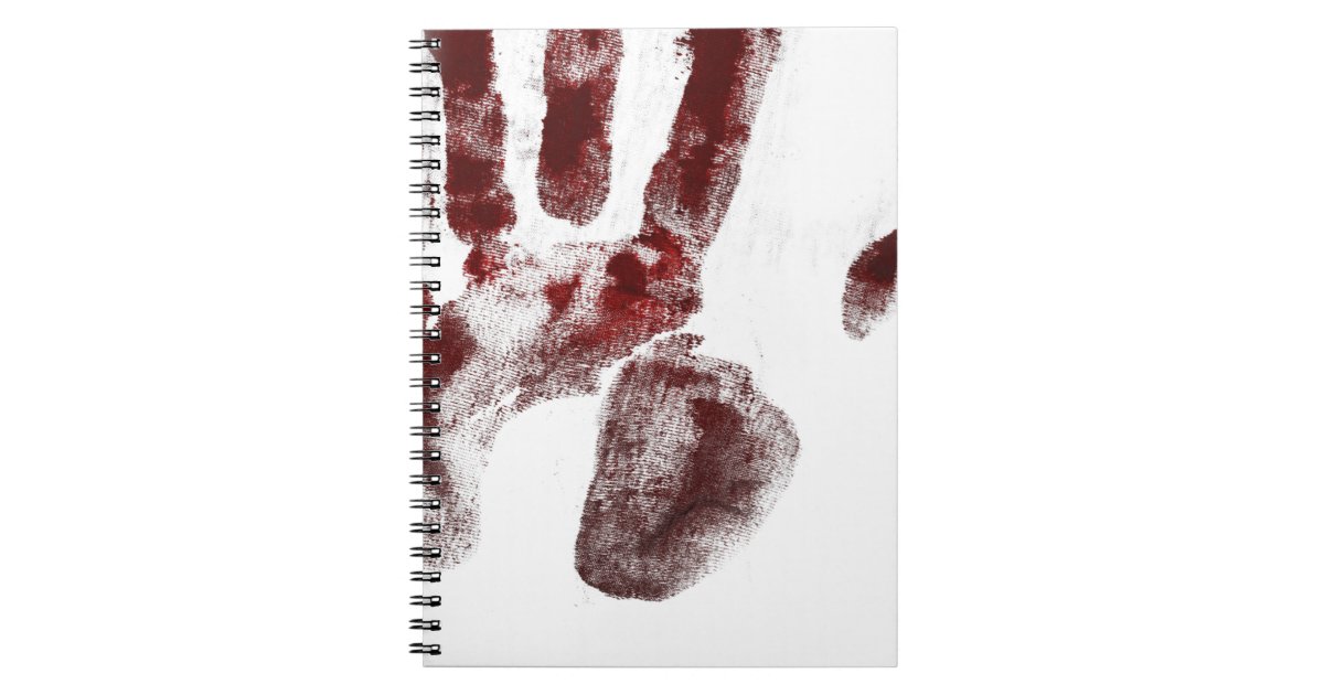 Serial killer blood handprint notebook | Zazzle