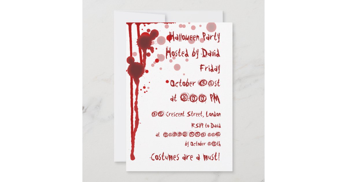 Serial Killer Halloween Party Invitation | Zazzle