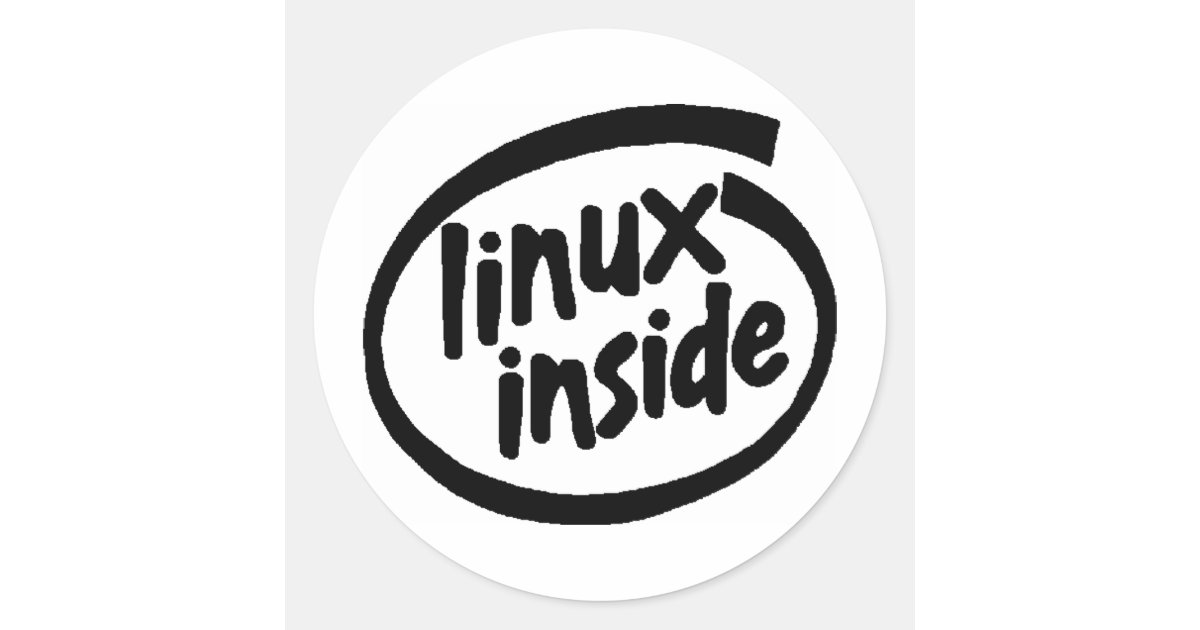 Serie Linux Inside Classic Round Sticker | Zazzle.com