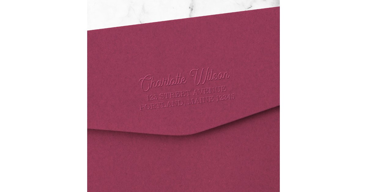 Serif & Classic Cursive First Name Return Address Embosser | Zazzle